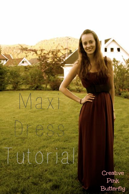 Simple Red Maxi Dress Tutorial | Creative Pink Butterfly