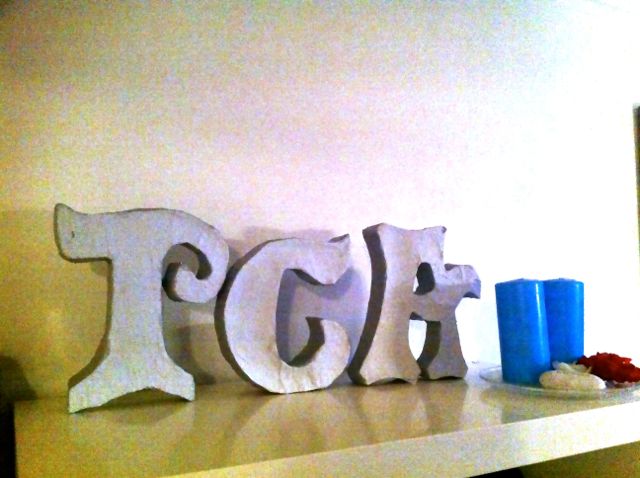 Paper Mache Letter | Creative Pink Butterfly