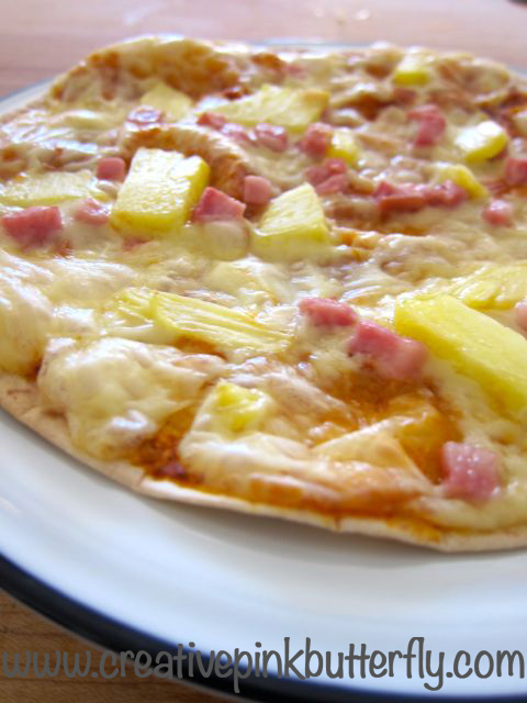 Pizza with a wrap crust | Creative Pink Butterfly