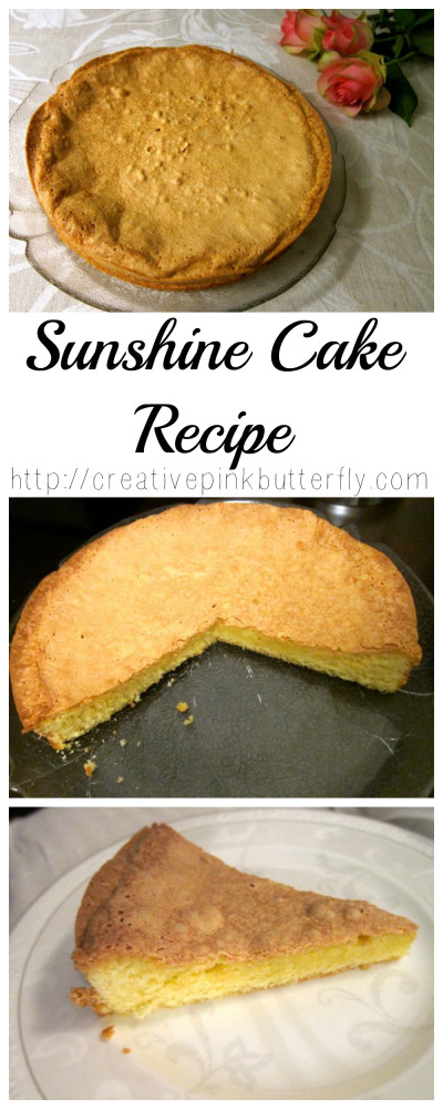 Sunshine Cake Recipe | Creative Pink Butterfly